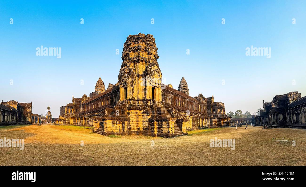 The UNESCO World Heritage Site at Angkor Wat, a Hindu-Buddhist temple ...