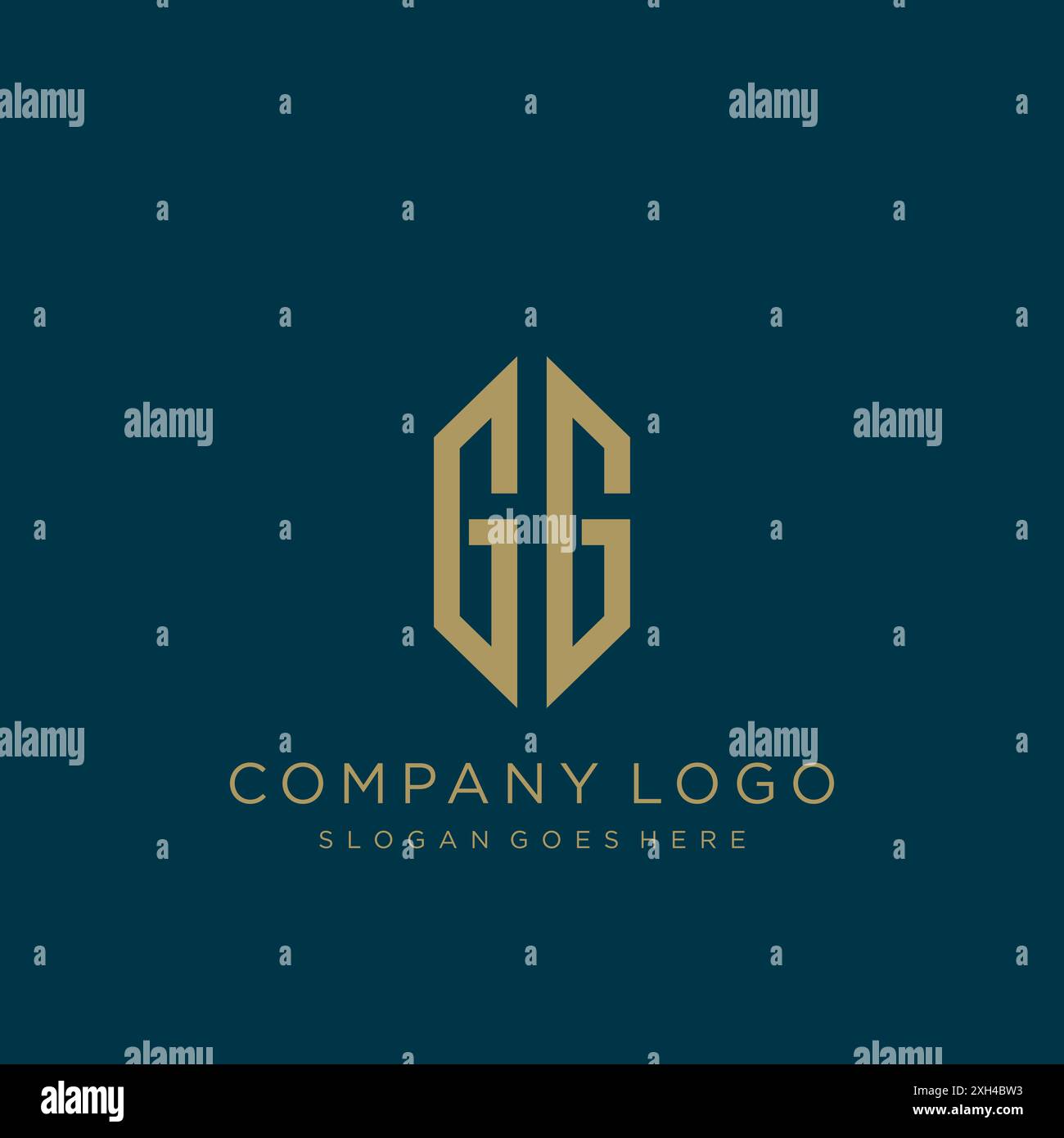 Gg letter logo design hi-res stock photography and images - Alamy