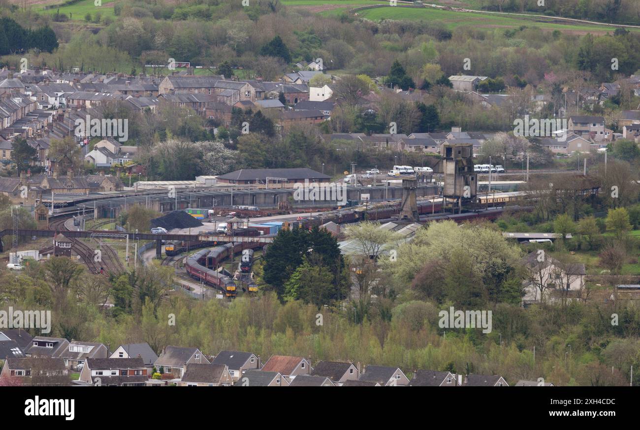 View over the west coast Railways depot at he former Steamtown site at ...