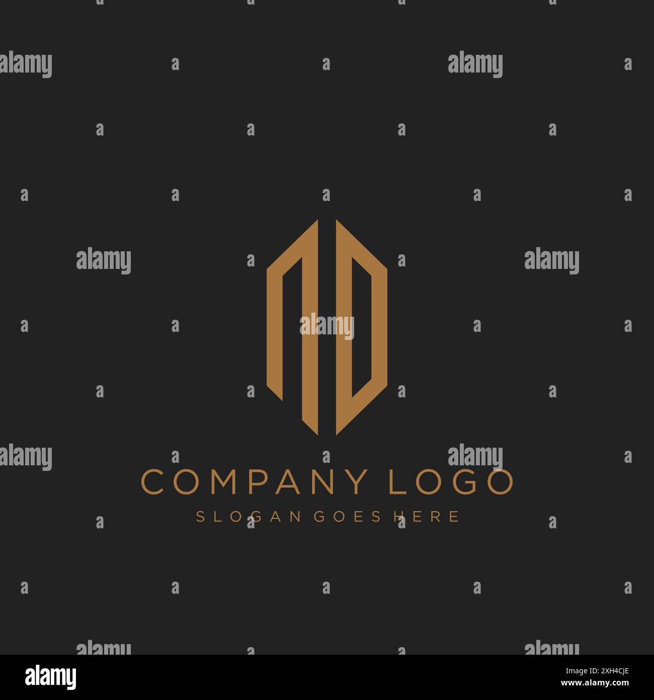 Letter nd logo design hi-res stock photography and images - Alamy