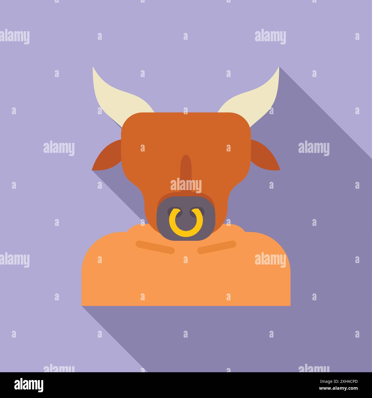 Minotaur wearing a nose ring and modern clothes, representing the ...