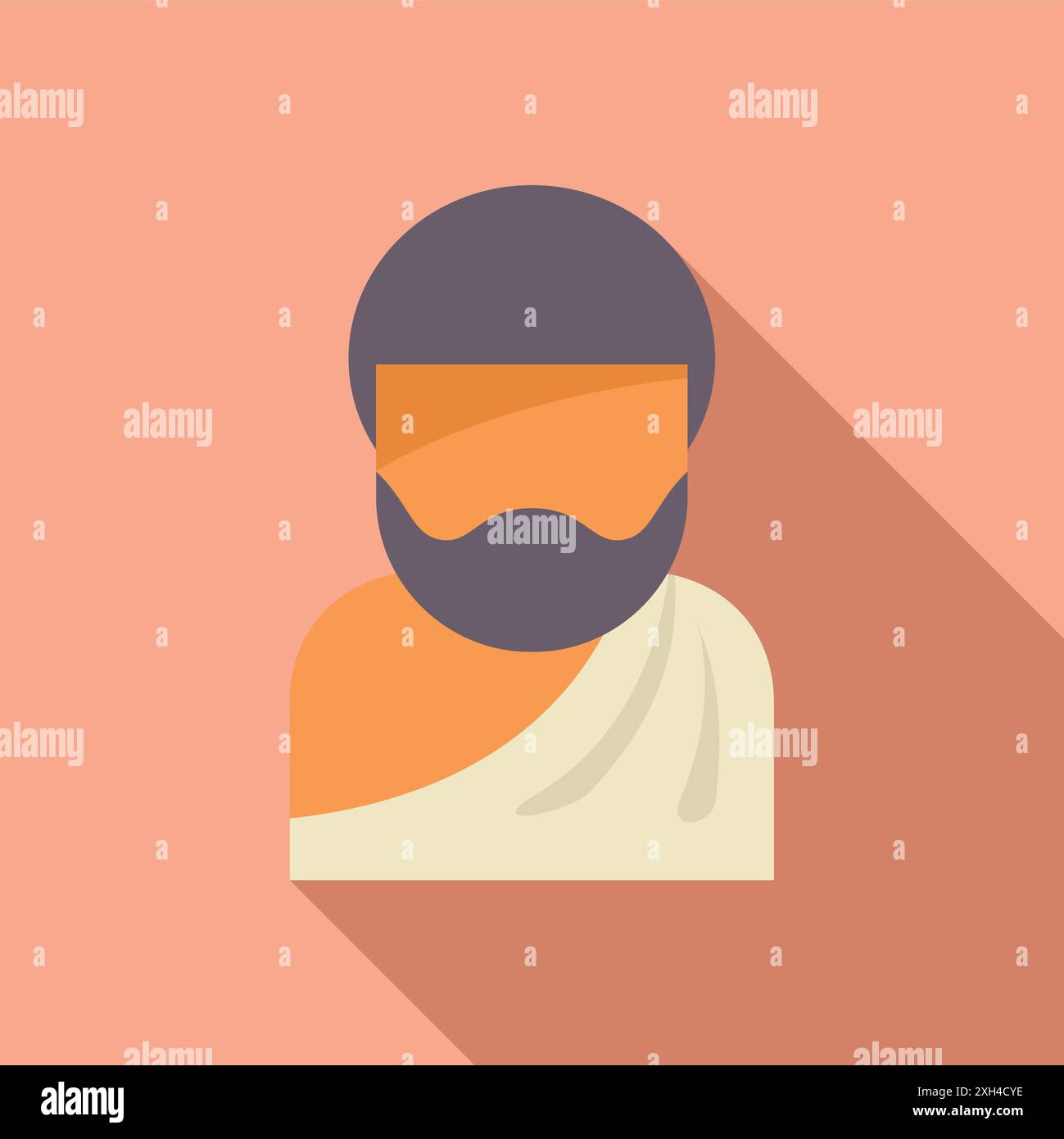 Greek philosopher wearing toga sharing knowledge icon design Stock ...