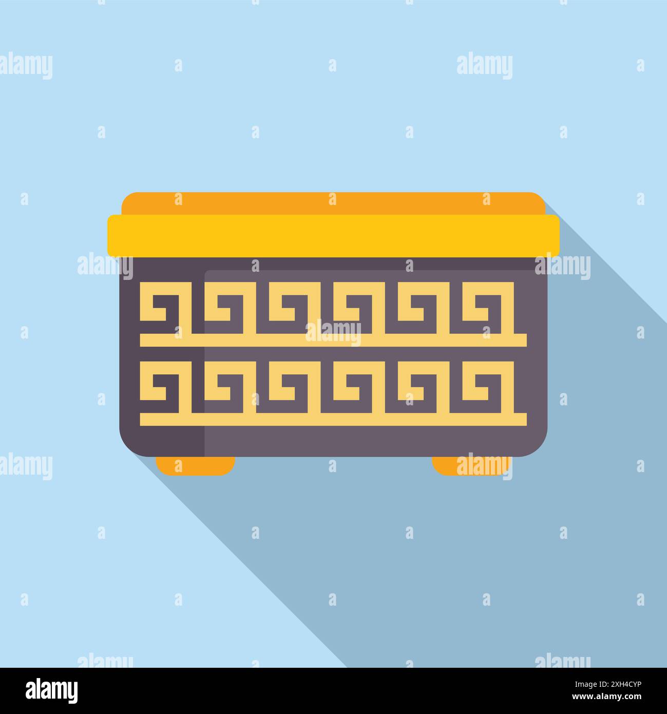 Ancient greek vase showing traditional geometric pattern, isolated on ...