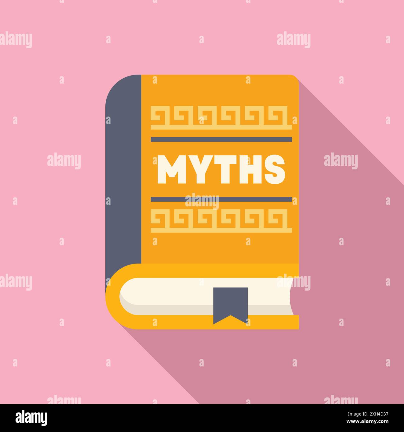 Myth book cover illustrating mythology featuring greek ornament Stock ...