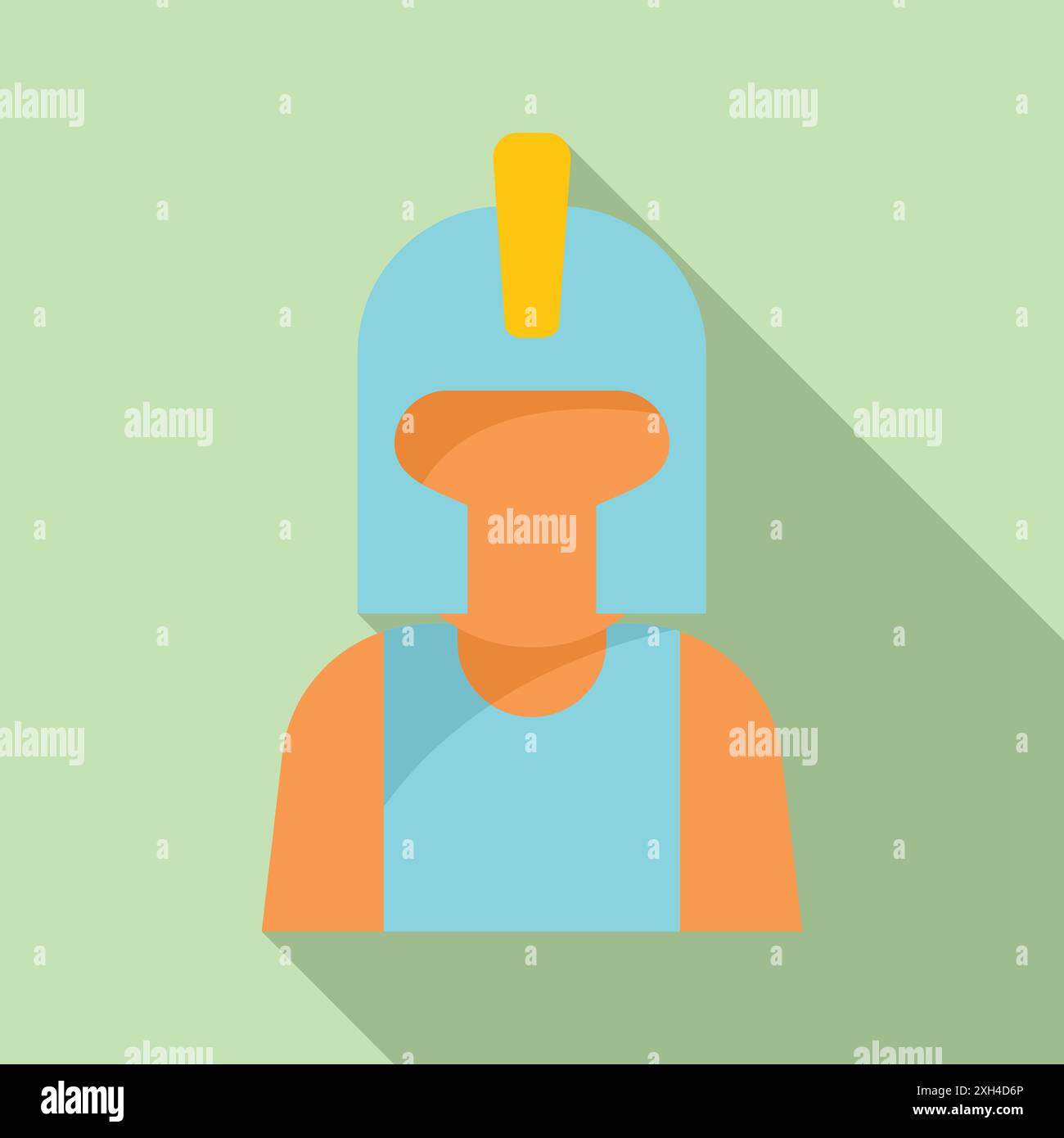 Roman legionary wearing traditional galea helmet and armor flat icon ...