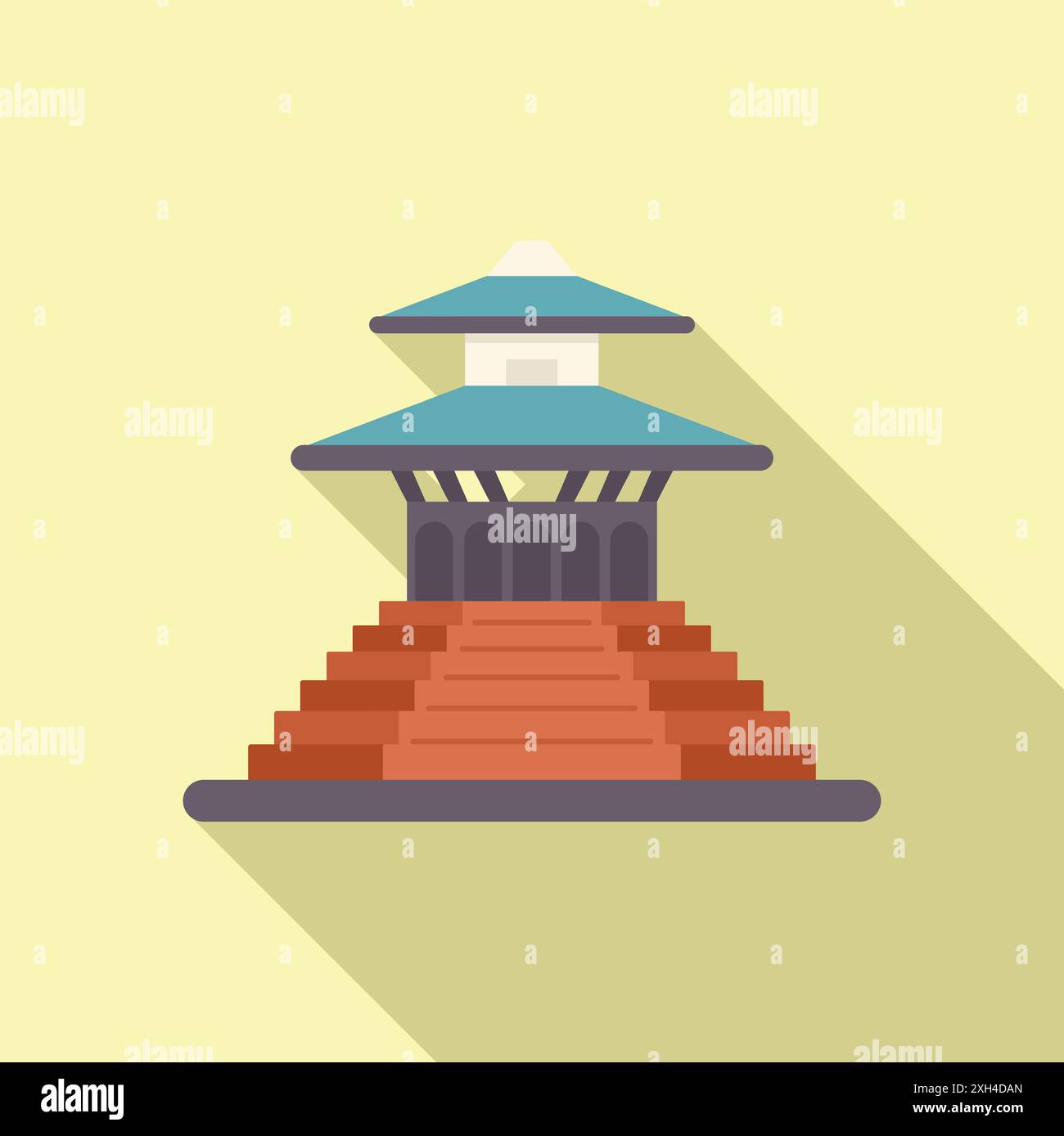 Stone temple stairs Stock Vector Images - Alamy