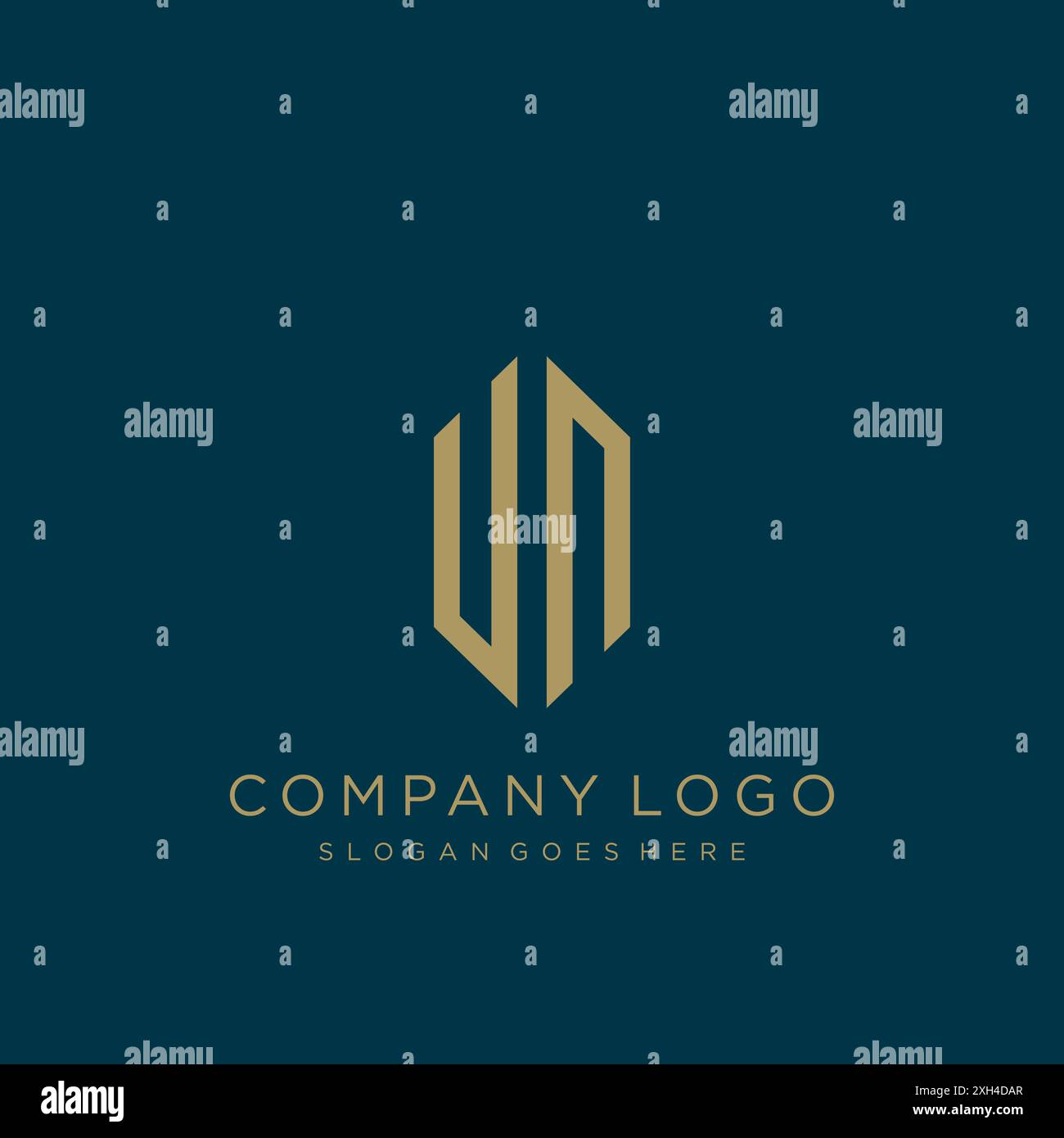 Un letter logo design hi-res stock photography and images - Alamy