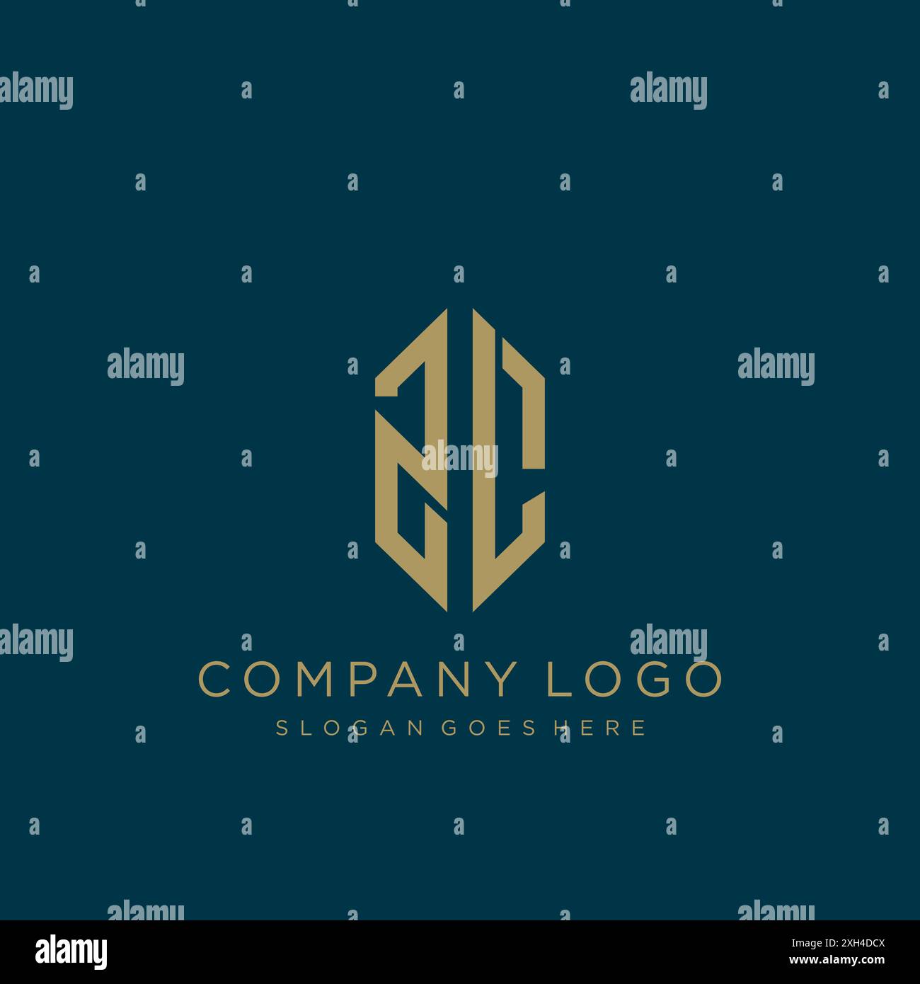 Zl letter logo design hi-res stock photography and images - Alamy