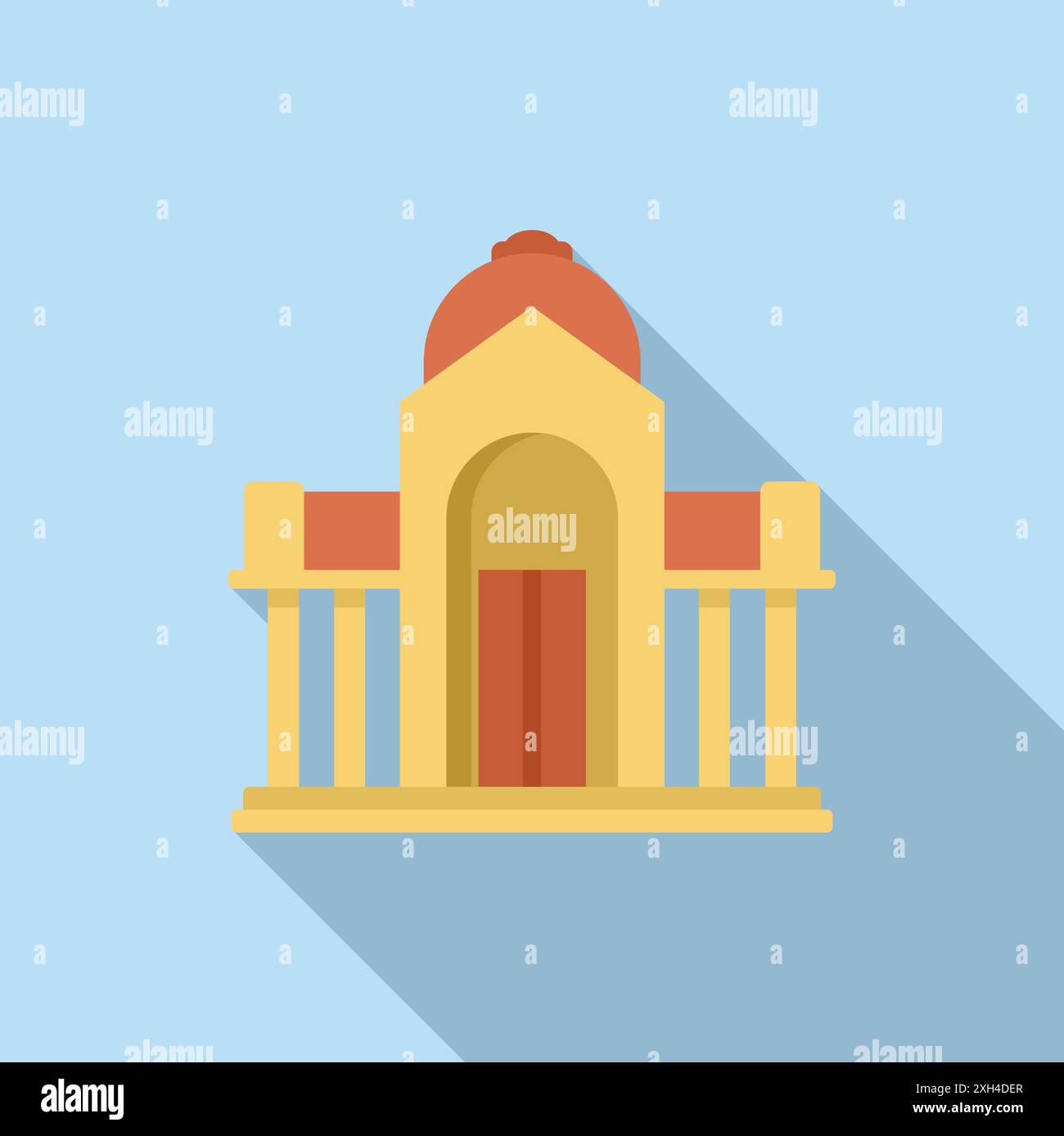 Illustration featuring a city hall building with columns, representing ...