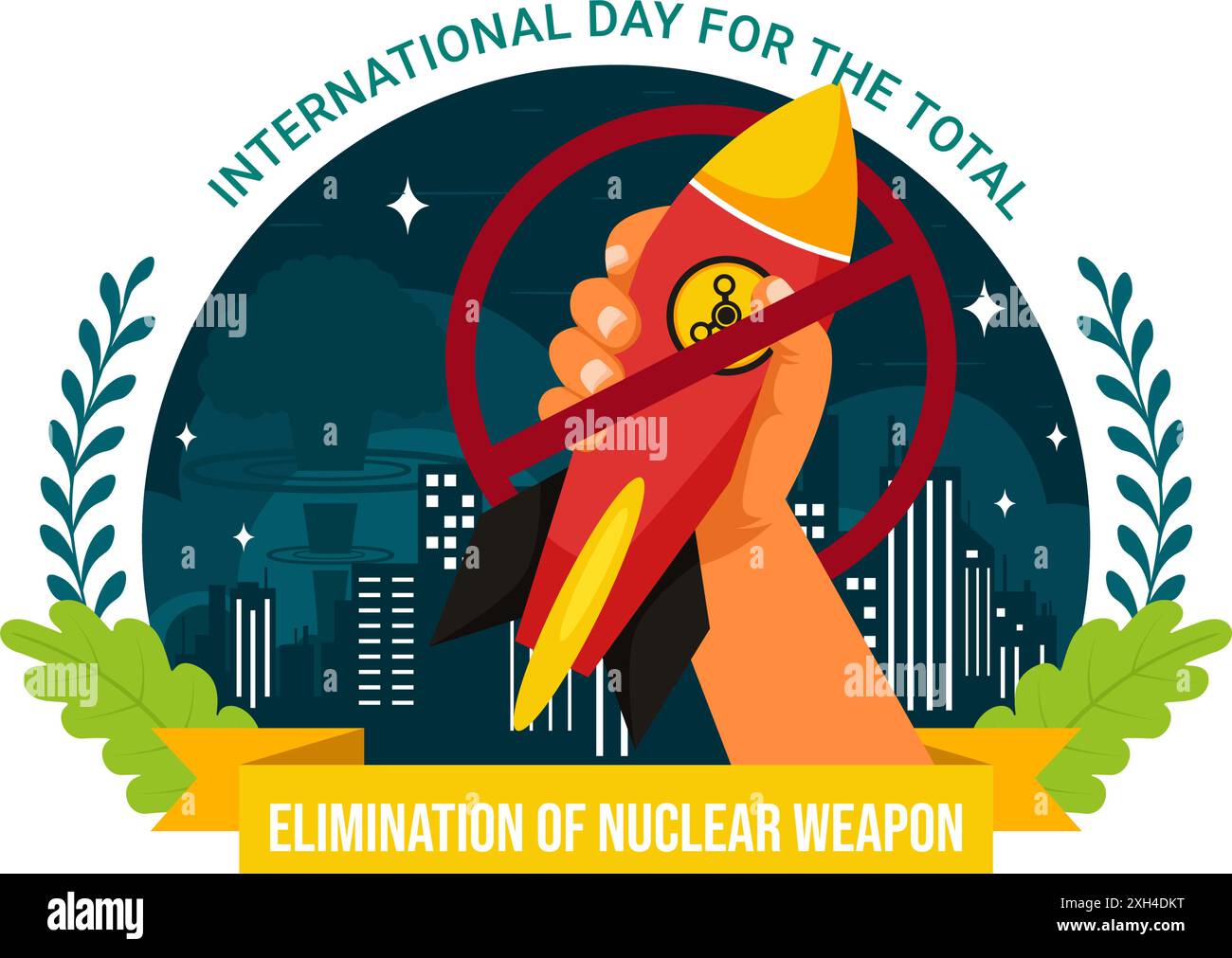 International Day for the Total Elimination of Nuclear Weapons Vector ...