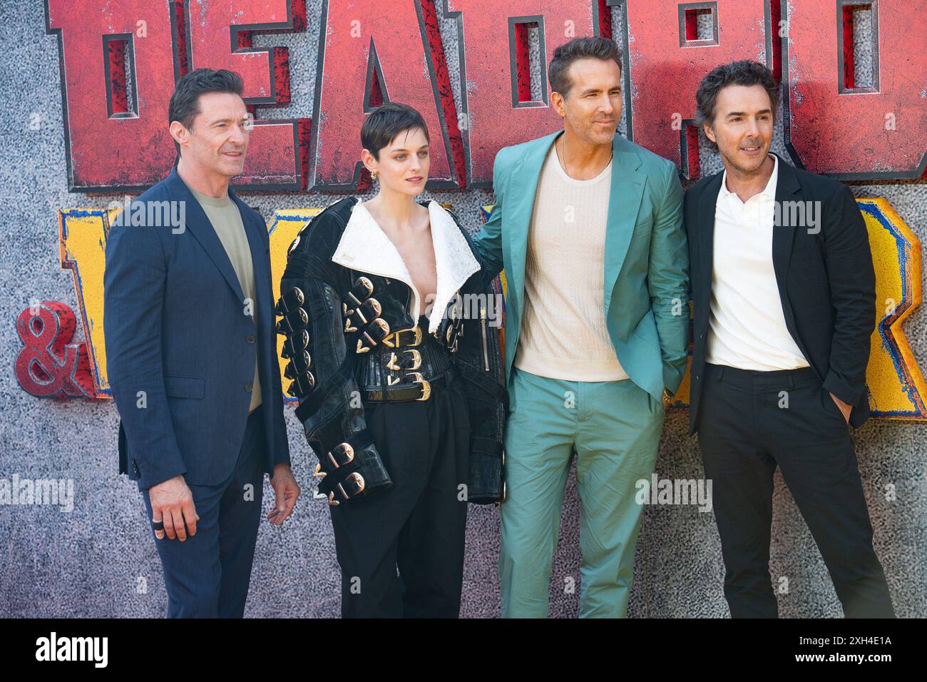 London, UK. 11 Jul, 2024. Pictured: (L-R) - Hugh Jackman, Emma Corrin ...