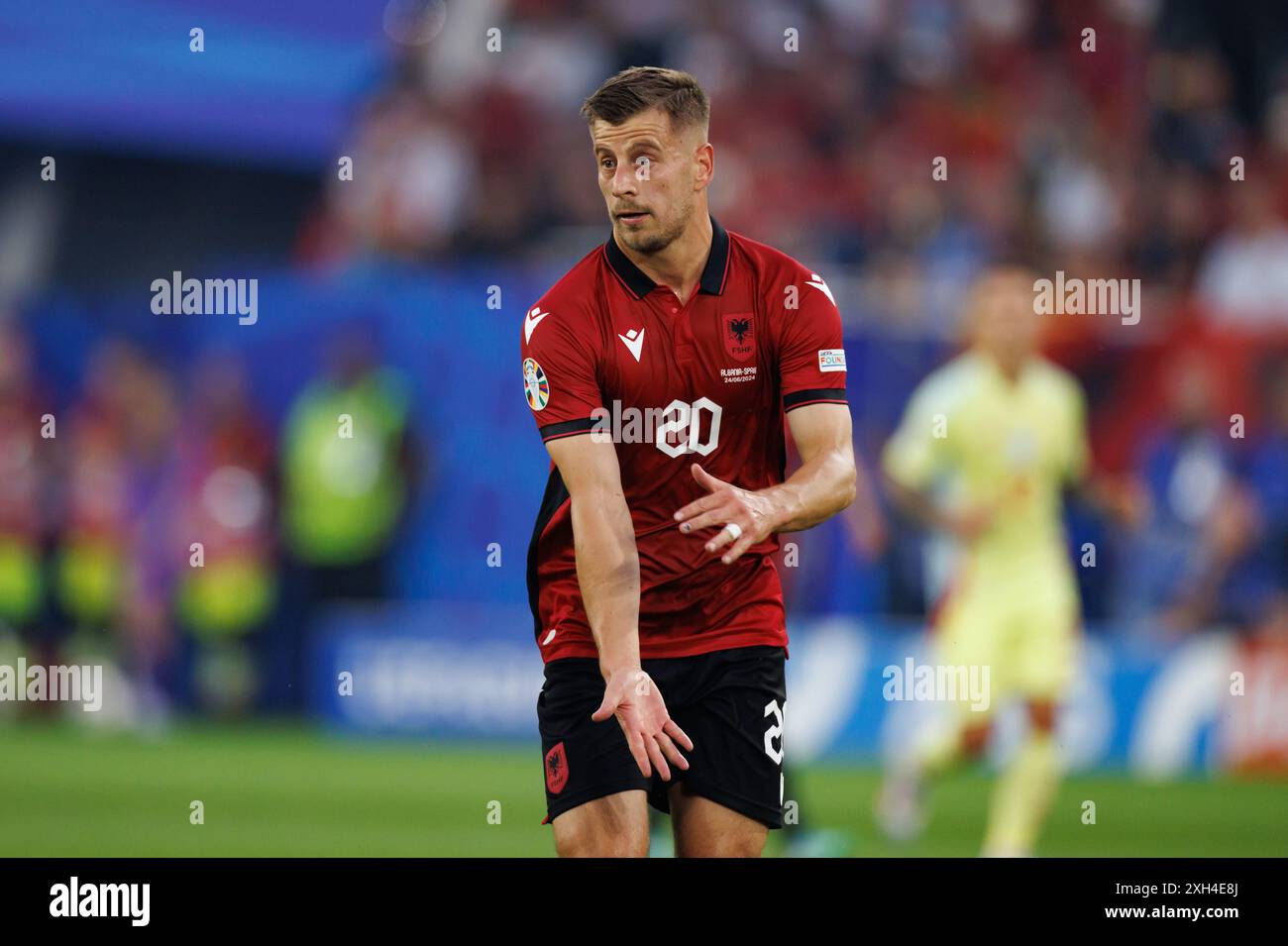 Ylber Ramadani seen during UEFA Euro 2024 game between national teams ...