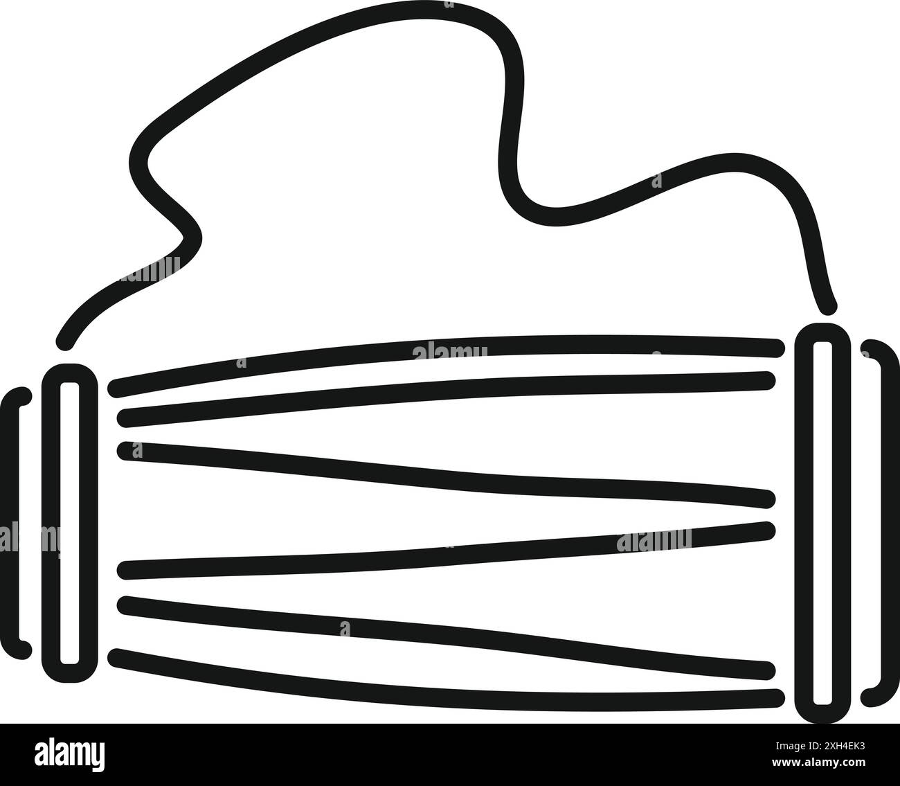 Simple line drawing of an african drum, a traditional music instrument ...