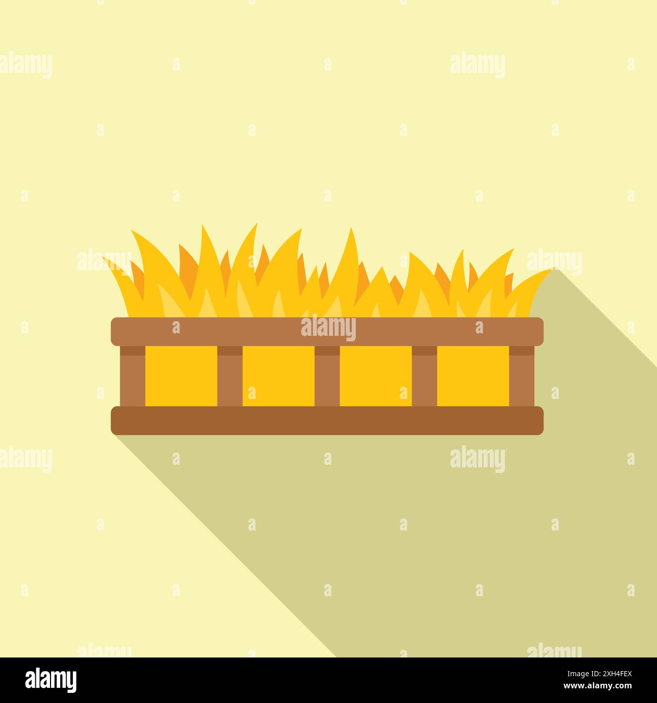 Wooden cattle feed trough Stock Vector Images - Alamy