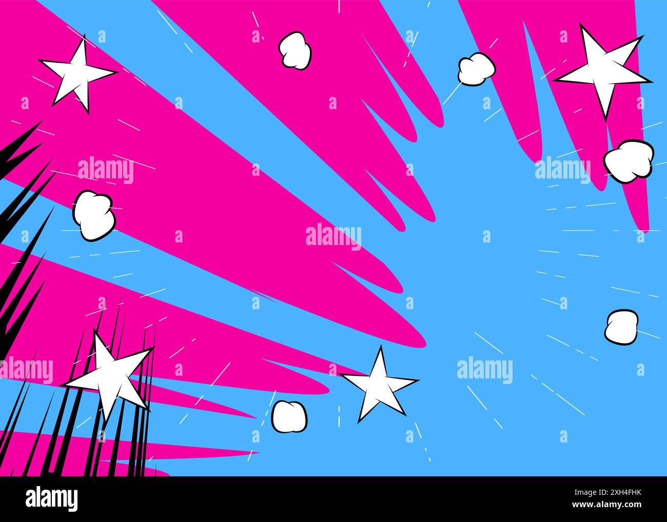 Cartoon Background, comic book backdrop. Retro vector comics pop art ...