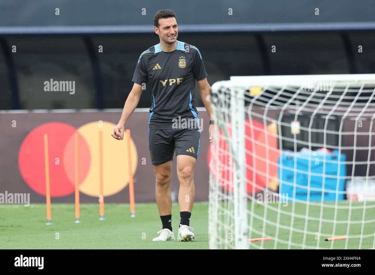 Argentina's head coach Lionel Scaloni during a training session ahead ...
