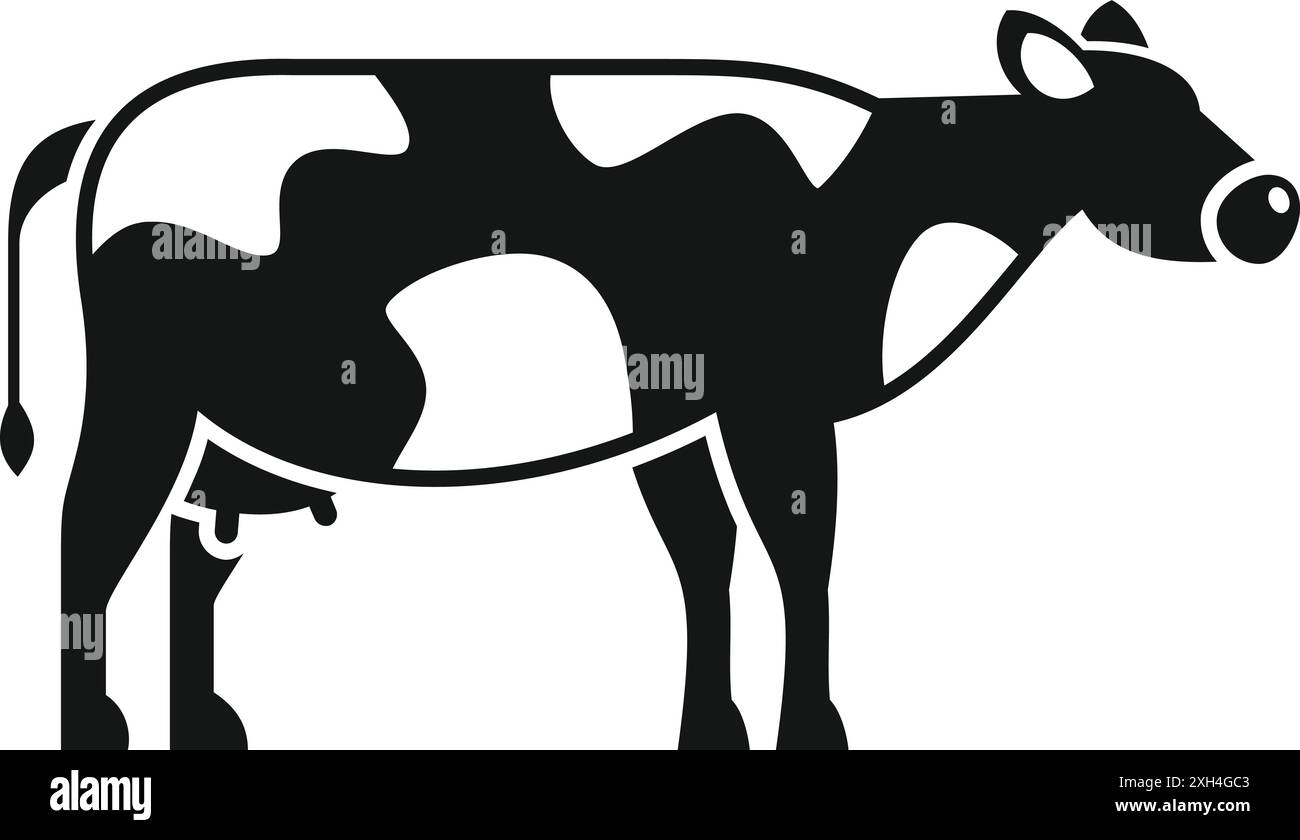 Domestic cow side view Black and White Stock Photos & Images - Alamy
