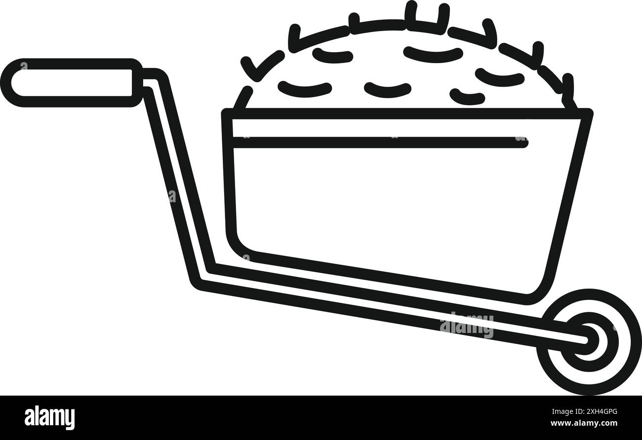 Wheelbarrow hay Cut Out Stock Images & Pictures - Alamy