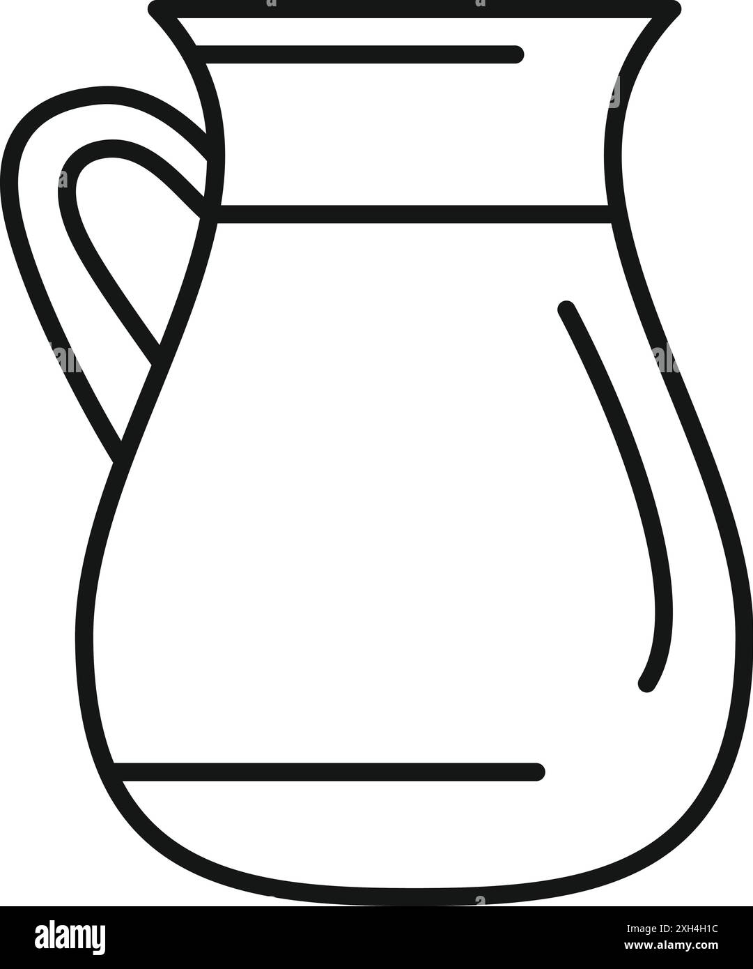 Simple and minimalist line art depicting an empty jug, ideal for ...