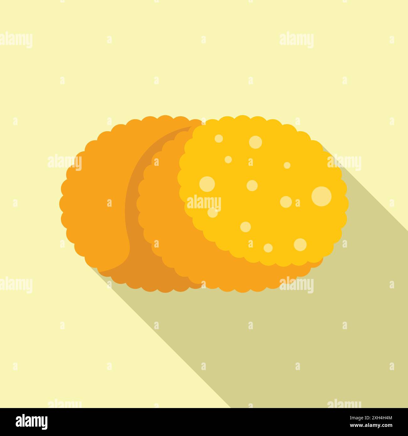 Round cracker icon. Flat illustration of round cracker icon for web design Stock Vector Image ...