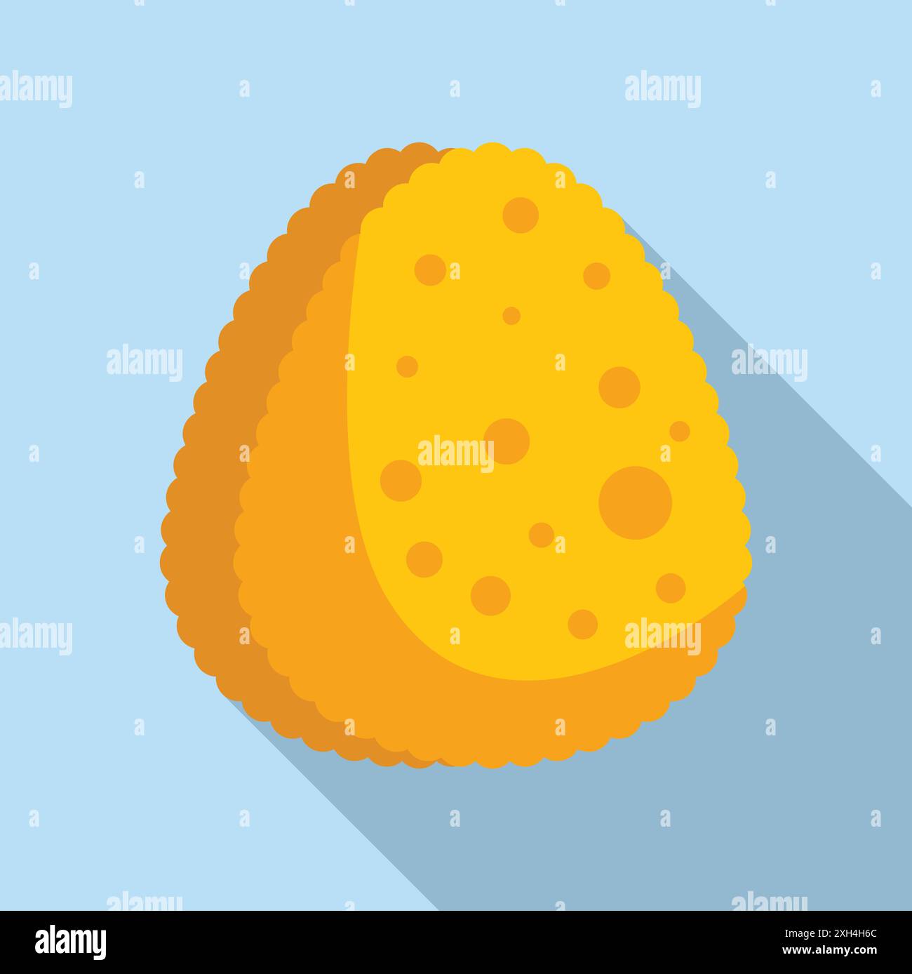 Round, crispy, and delicious chicken nugget is being cooked to a golden ...