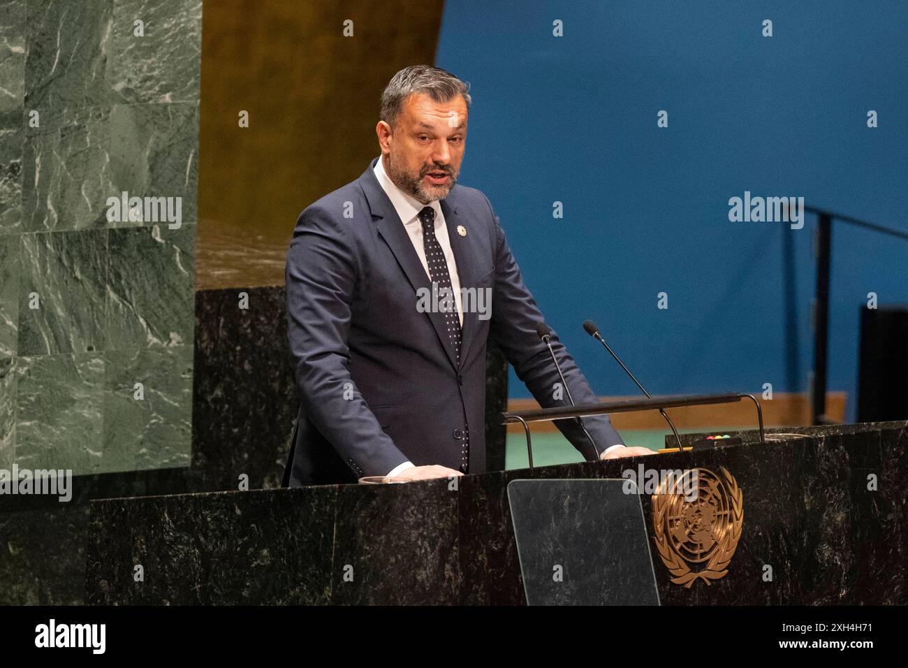 New York, New York, USA. 11th July, 2024. Elmedin Konakovic, Minister ...