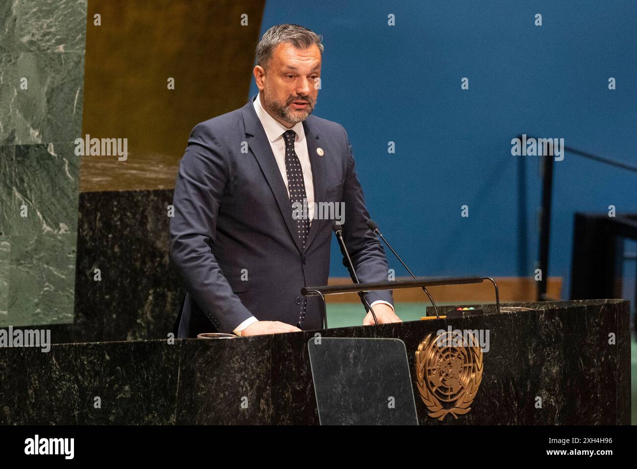 New York, New York, USA. 11th July, 2024. Elmedin Konakovic, Minister ...