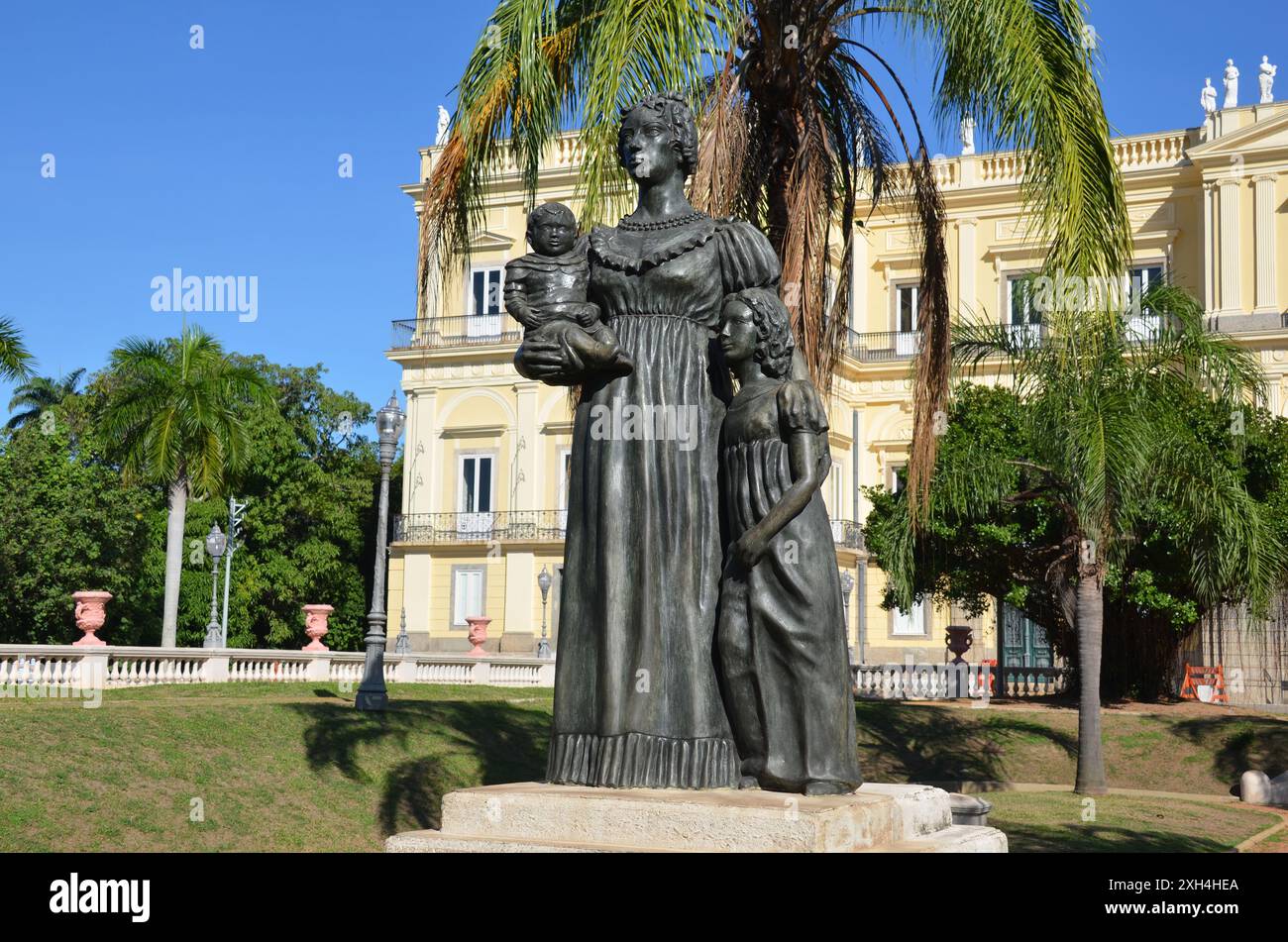 Statue of Dona Leopoldina in the Quinta da Boa Vista Municipal Park ...
