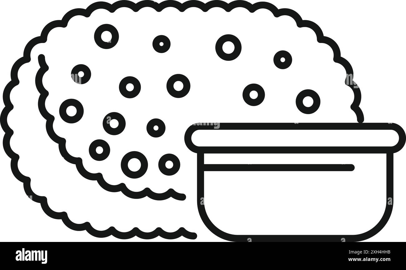 Indian food cooking with spices in pot line icon Stock Vector Image ...