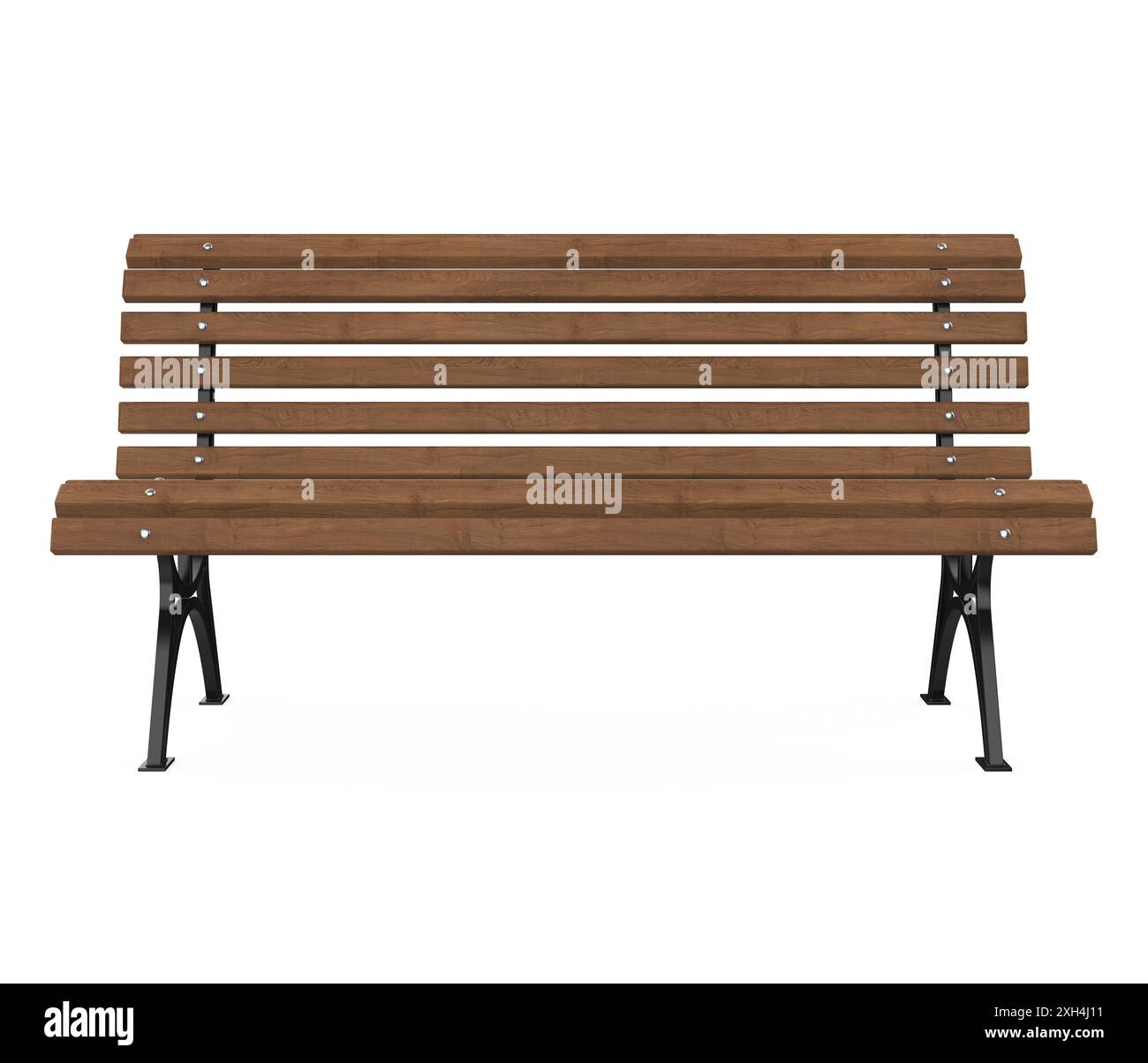 Wooden Park Bench Isolated Stock Photo - Alamy