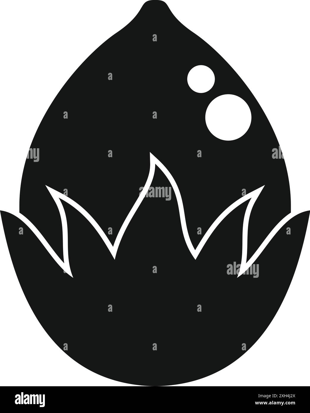 Simple black hazelnut icon with a nut growing on a tree Stock Vector Image & Art - Alamy