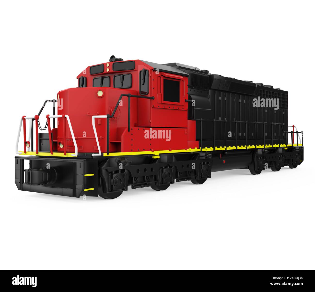 Diesel Locomotive Train Isolated Stock Photo - Alamy