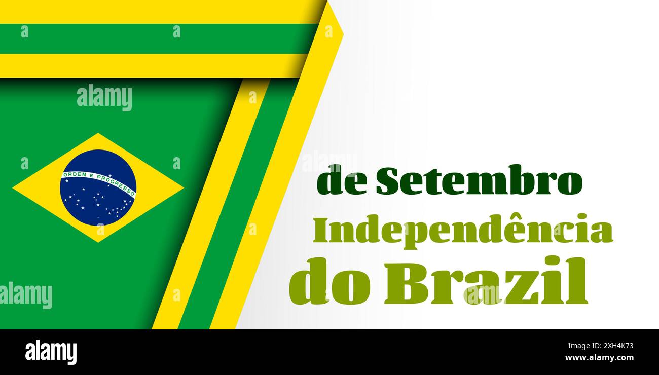7 September Brazilian Independence Day celebration banner Stock Vector ...
