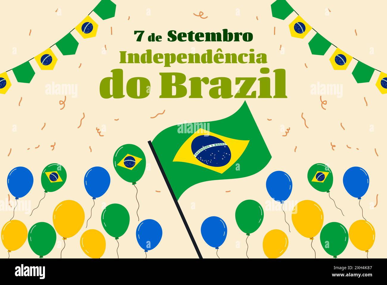 7 september Brazil independence day background illustration Stock ...