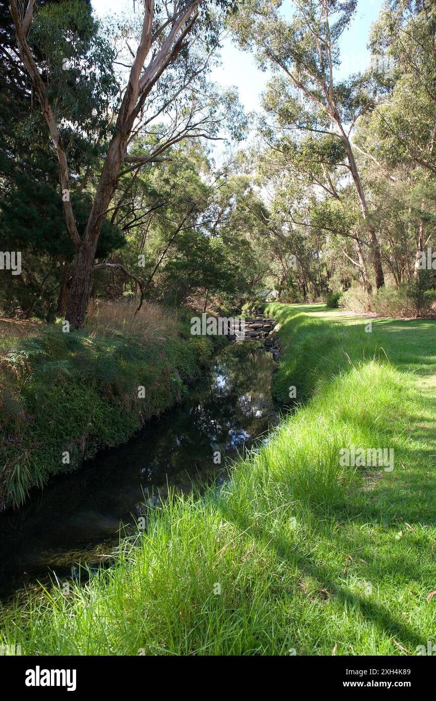 A section of the Mullum Mullum Creek, which runs from Croydon, through ...