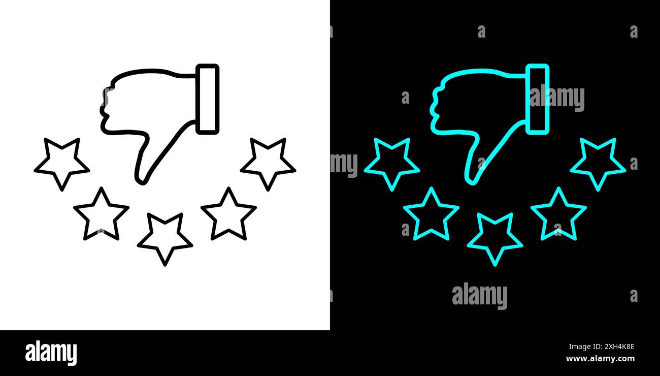 Customer review rating with 5 stars and thumb up feedback. Five star rating badge, review rating ...