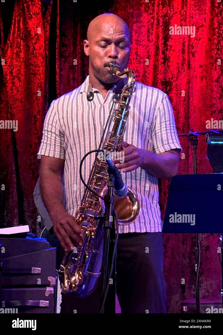 July 11, 2024, New York, New York, USA: Jazz tenor saxophonist J.D ...