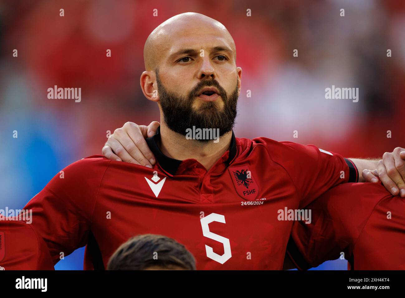 Arlind Ajeti seen during UEFA Euro 2024 game between national teams of ...