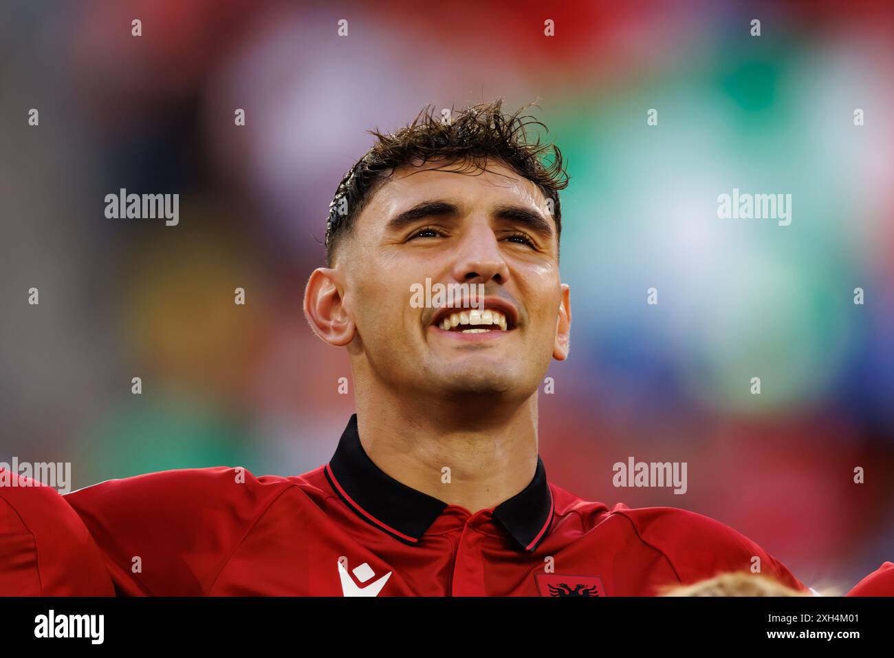 Qazim Laci seen during UEFA Euro 2024 game between national teams of ...