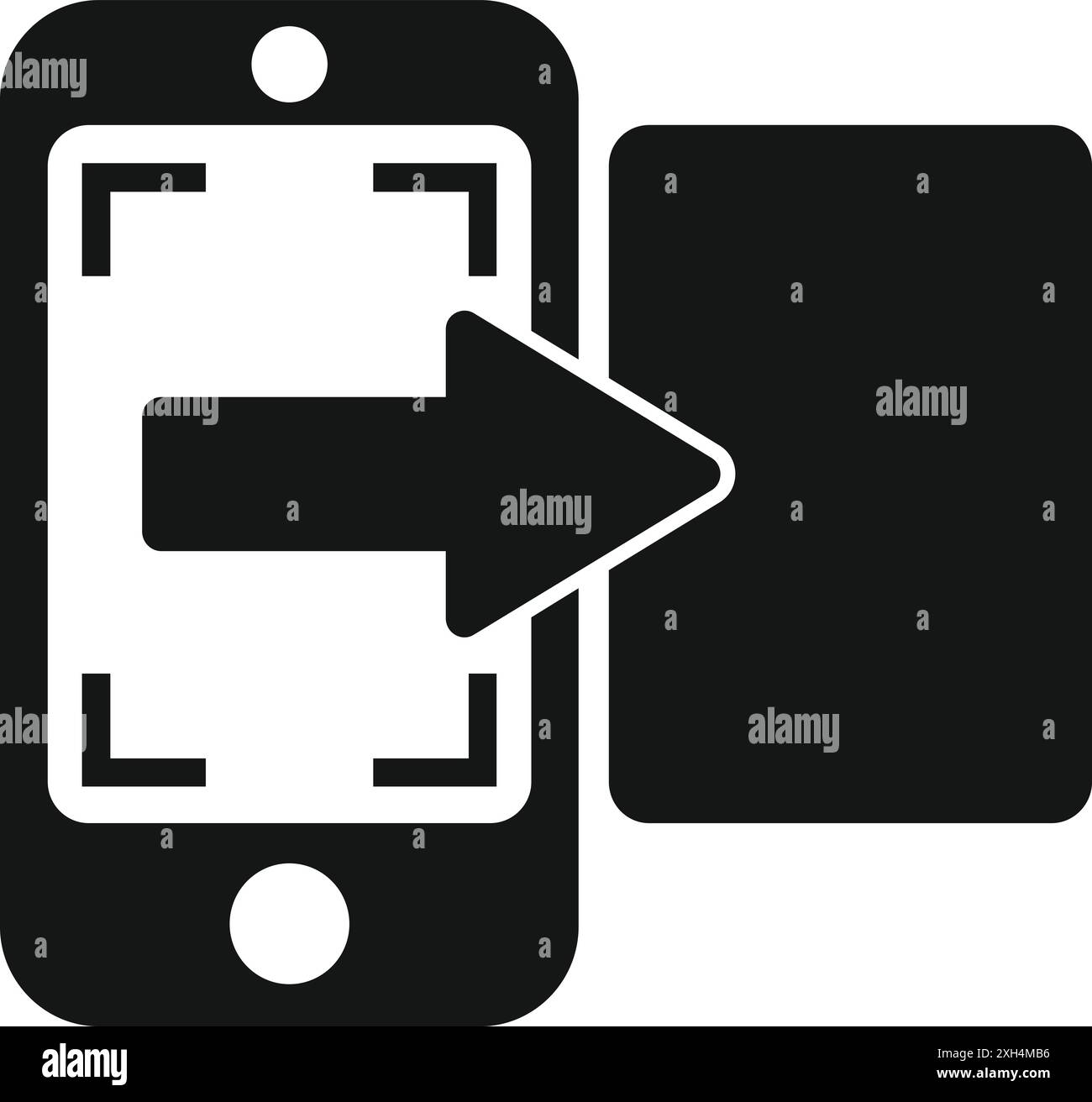Smartphone sending data to a server, simple black icon Stock Vector ... Smartphone sending data to a server, simple black icon Stock Vector ...