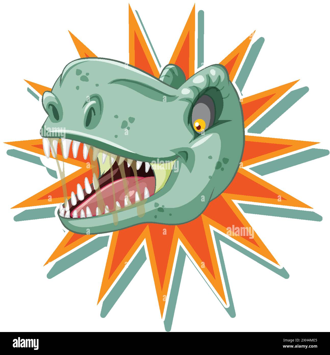Tyrannosaurus jaw and teeth Stock Vector Images - Alamy