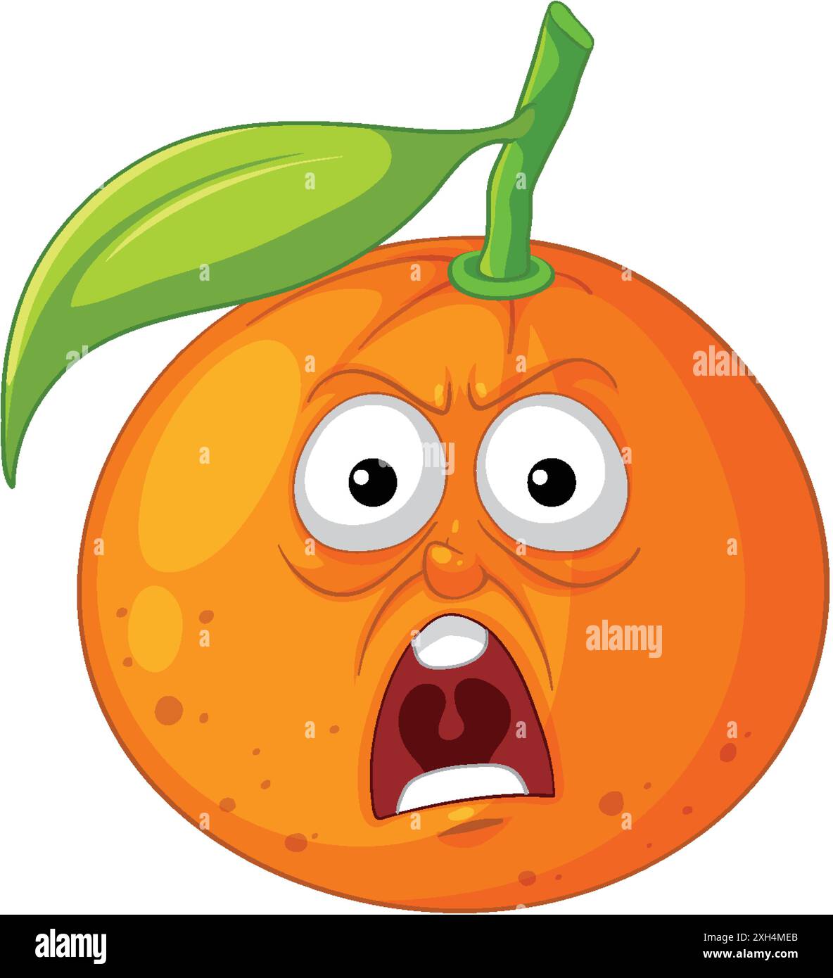 An orange fruit with a shocked expression Stock Vector Image & Art - Alamy