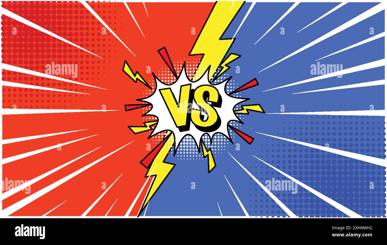 Red versus blue explosion Stock Vector Images - Alamy