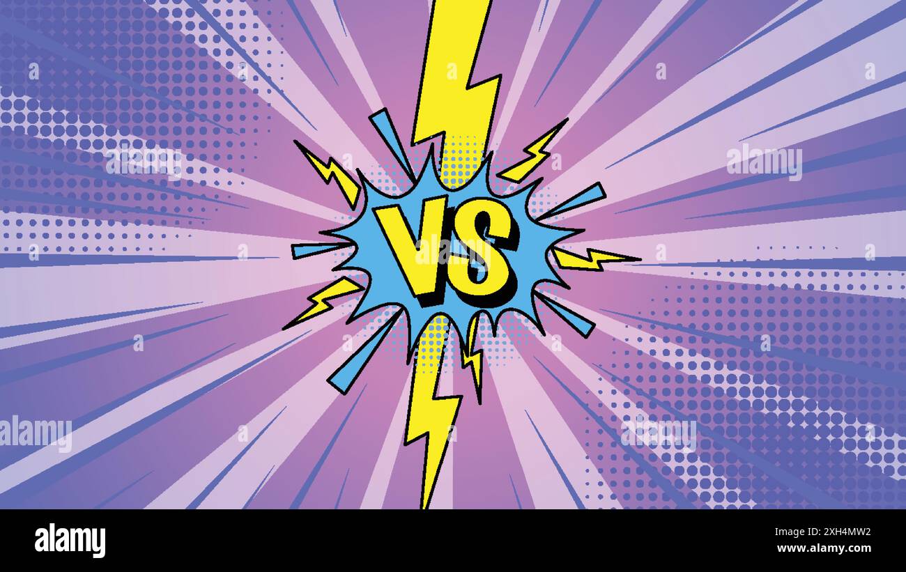 Dynamic comic-style versus battle graphic Stock Vector Image & Art - Alamy