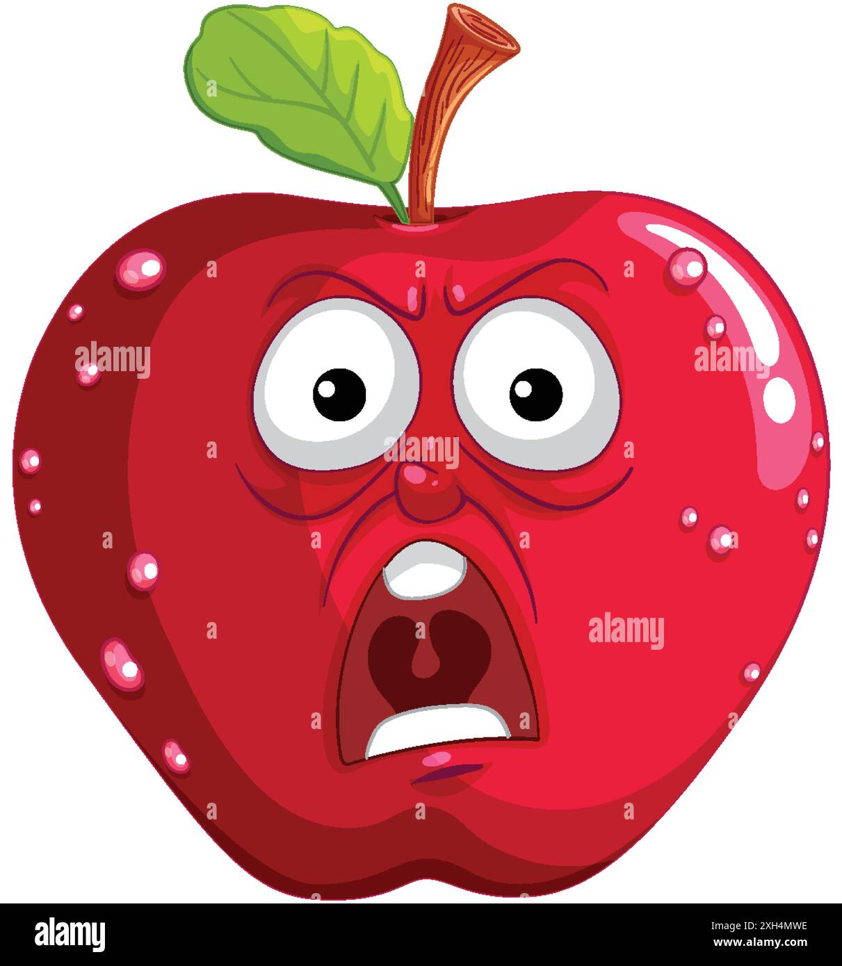 Angry apple design character hi-res stock photography and images - Alamy