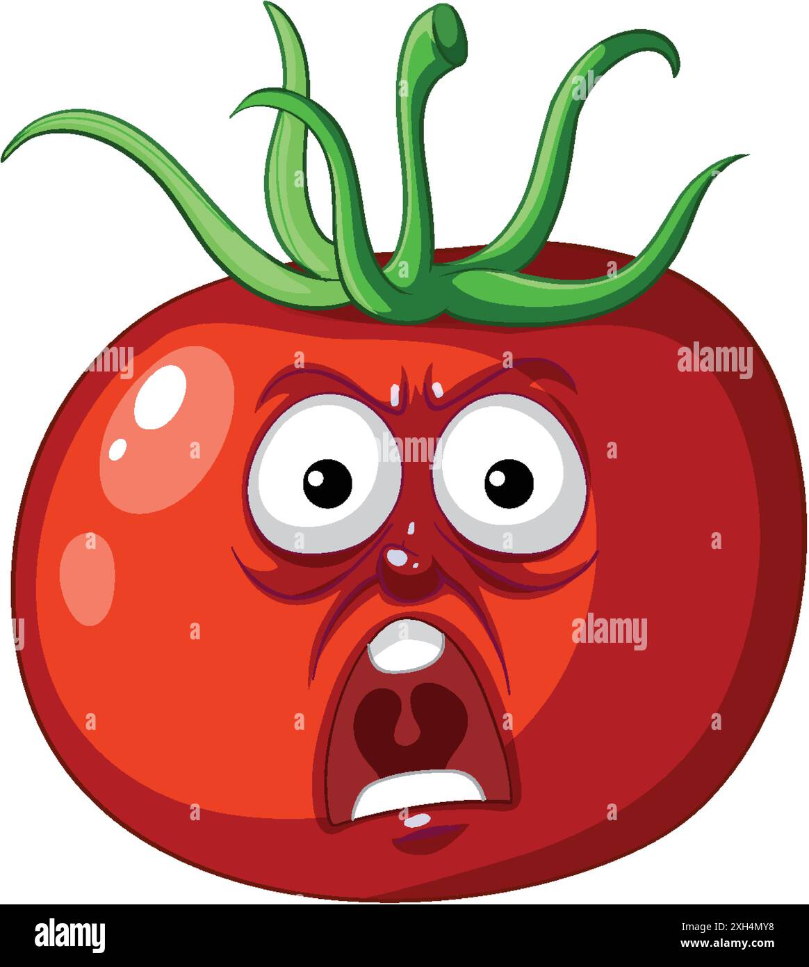 A tomato with an angry expression Stock Vector Image & Art - Alamy