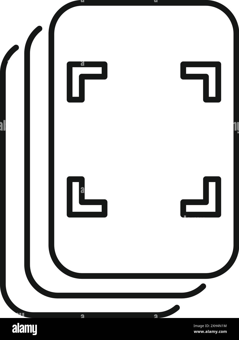 Simple line drawing representing the process of printing multiple ...