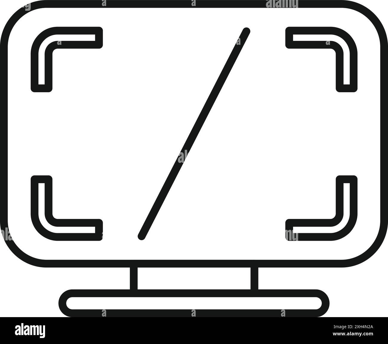 Computer screen is displaying crop marks for precise image editing ...