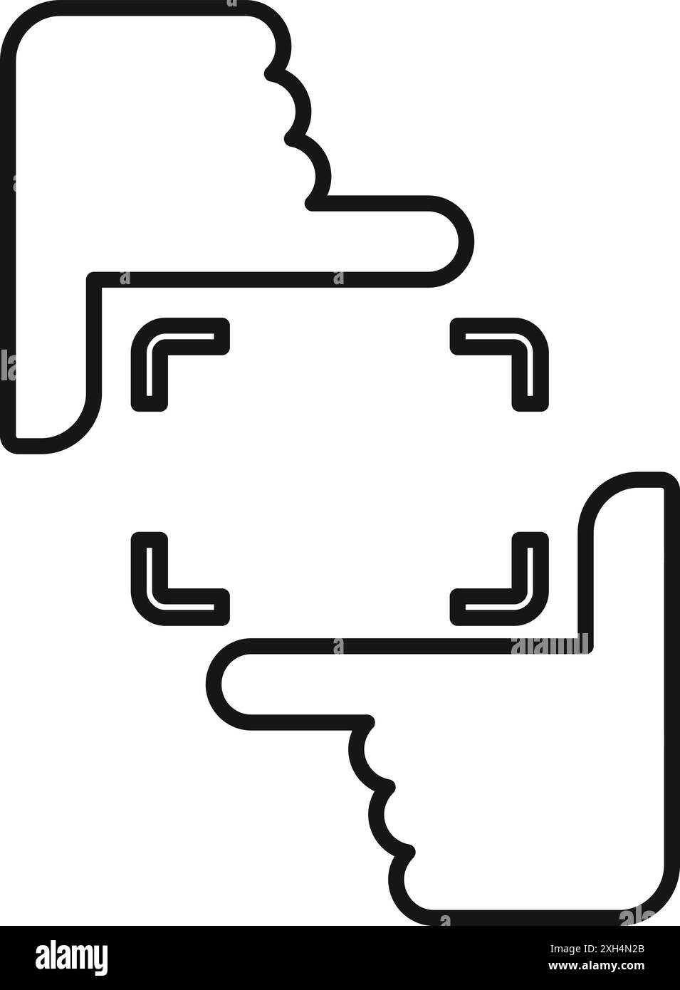 Hands framing an image Black and White Stock Photos & Images - Alamy