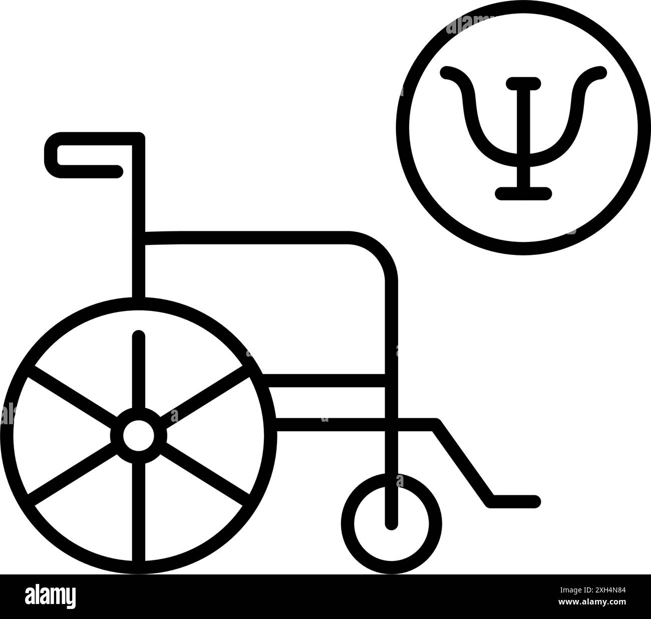Wheelchair and psychotherapy symbol. Disabled people mental health ... Wheelchair and psychotherapy symbol. Disabled people mental health ...
